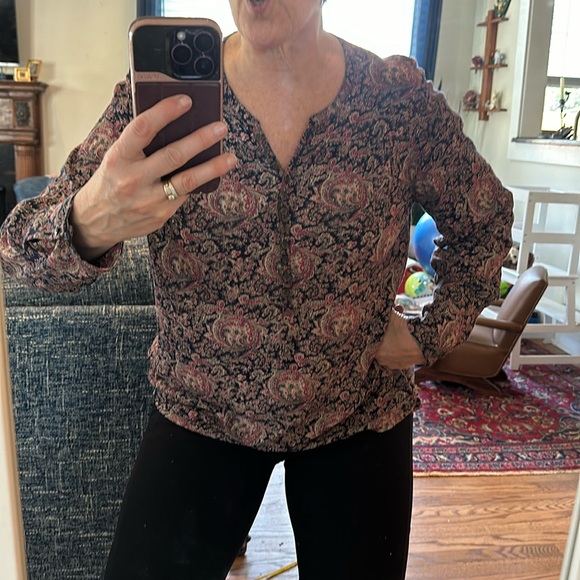Lucky Brand | Tops | Lucky Brand Gorgeous Blouse With Feminine Cuff And ...